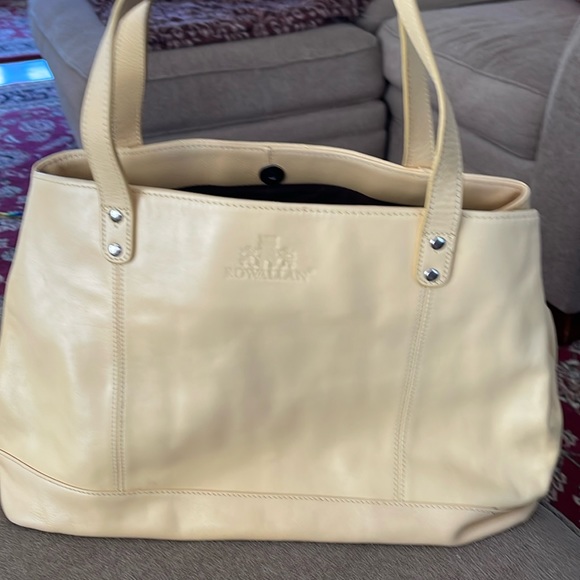 Rowallan | Bags | Rowallen Solid Soft Yellow Purse Shoulder Bag Brown ...